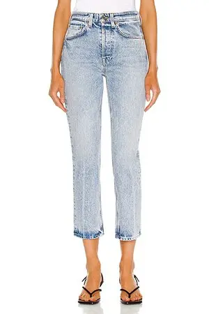 GRLFRND Karolina High-rise Straight Crop Jeans