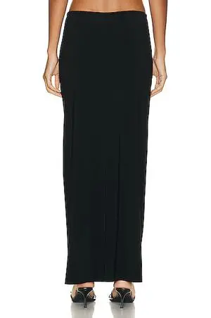 Norma Kamali Side Slit Full Length Skirt