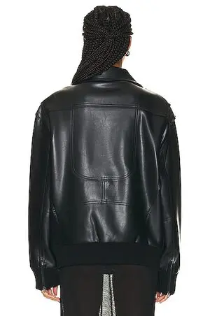 Norma Kamali Oversized Moto Jacket - Black