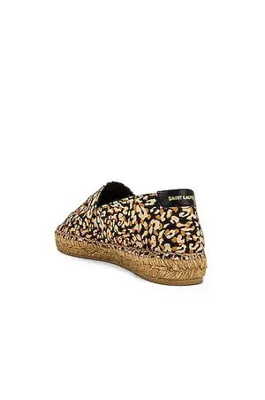 Saint Laurent Signature Espadrille Flats - Nero Multicolor