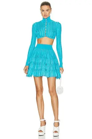 Alaïa Crinoline Scalloped Hem Skirt