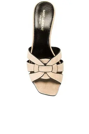 Saint Laurent Tribute Mule Sandal - Cream