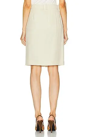 Saint Laurent Button-front Canvas Skirt