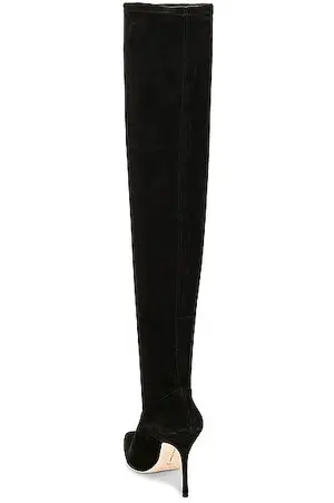 Manolo Blahnik Pascalarehi 105 Suede Over The Knee Stiletto Boots