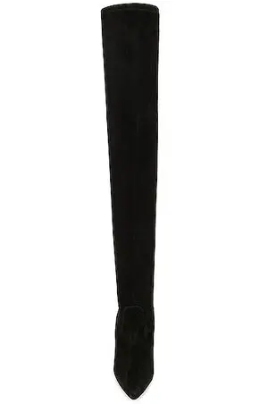 Manolo Blahnik Pascalarehi 105 Suede Over The Knee Stiletto Boots
