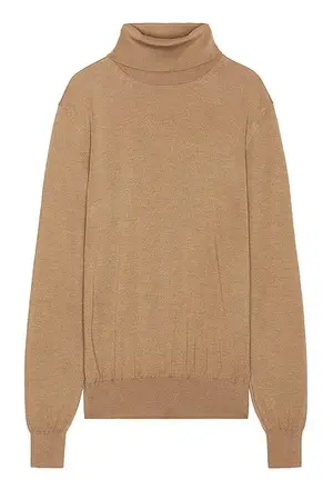 Saint Laurent Turtleneck Sweater - Camel Clair
