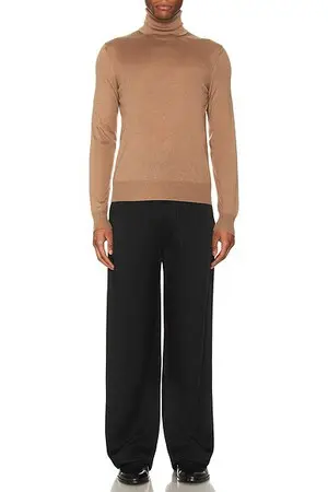 Saint Laurent Turtleneck Sweater - Camel Clair