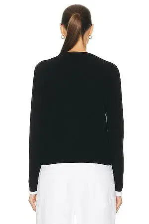 Guest In Residence Shrunken Crew Cashmere Top - Midnight