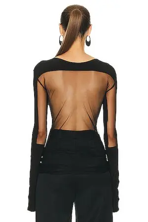 GRACE LING Sheer Cut Out Top