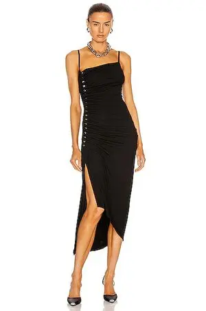 Rabanne Button Down Ruched Dress