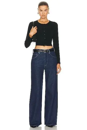 LESET Lauren Crop Cardigan - Black
