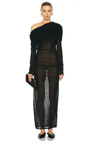 Saint Laurent Frill Evening Dresses