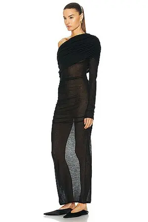 Saint Laurent One Shoulder Gown
