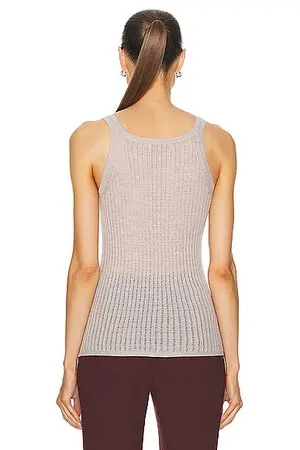 Gabriela Hearst Nevin Pointelle Tank Top - Oatmeal