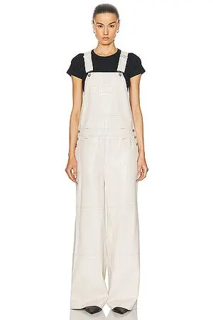 STAND STUDIO Vanna Dungarees Overall - Ecru