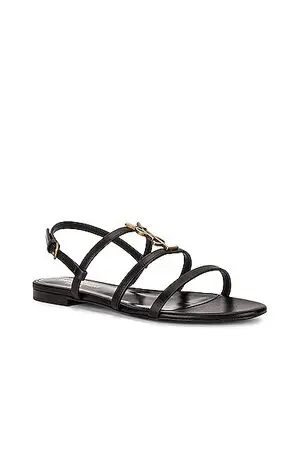 Saint Laurent Cassandra Flat Sandals