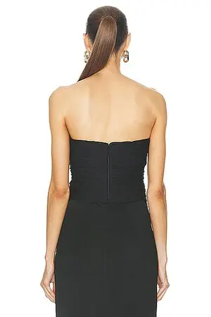 Saint Laurent Black Viscose Bandeau Top