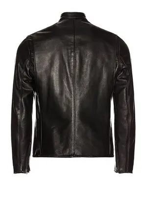 SCHOTT Waxed Pebbled Cowhide Cafe Leather Jacket