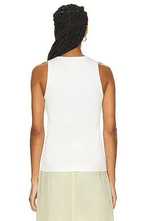 Bottega Veneta Ribbed Knit Tank Top - Chalk