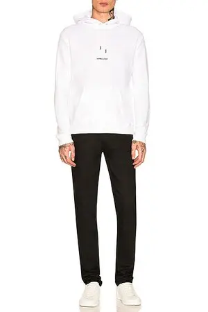 Saint Laurent Logo Hoodie - White