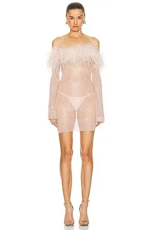 SANTA BRANDS Feathers Mini Dress