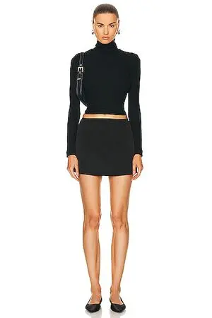 LESET Barb Mini Skirt In Satin
