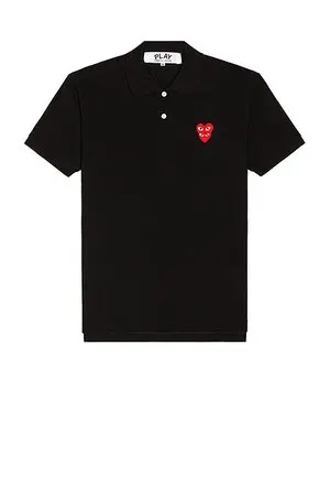 Play Comme Des Garcon Polo T-shirt - Black