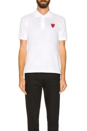 Play Comme Des Garcon Polo T-shirt - White