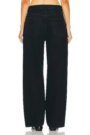 AGOLDE Low Slung Baggy Jeans In Black - Crushed