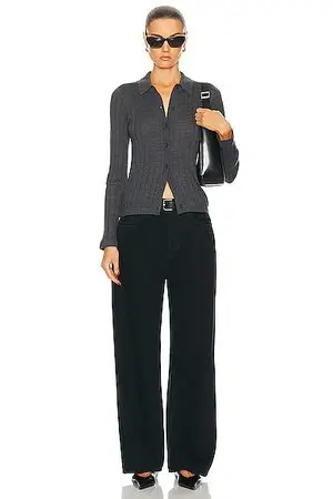 AGOLDE Low Slung Baggy Jeans In Black - Crushed