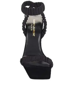 Saint Laurent Pam Ruched Stiletto Sandals