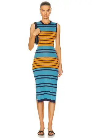 Marni Striped Sleeveless Dress