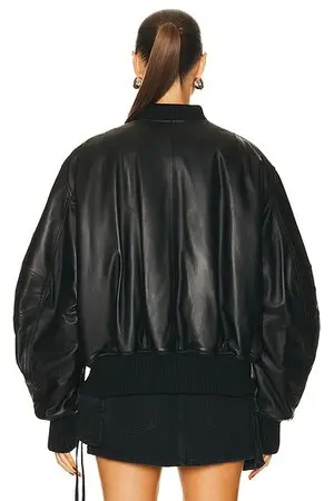 Attico Anja Bomber Jacket - Black