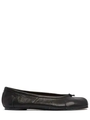 MAISON MARGIELA 10mm Tabi Leather Ballerina Flats - Black