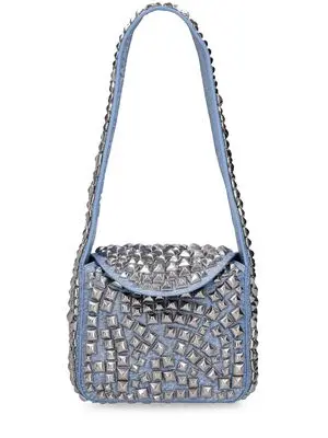 Alexander Wang Small Spike Leather Hobo Bag - Indigo