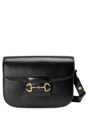 Gucci GUCCI 1955 Horsebit Leather Shoulder Bag - Black