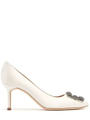 Manolo Blahnik MANOLO BLAHNIK 70mm Hangisi Pumps - White