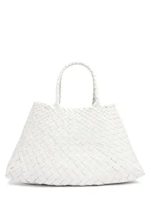 Dragon Diffusion DRAGON DIFFUSION Small Santa Croce Leather Shoulder Bag - White
