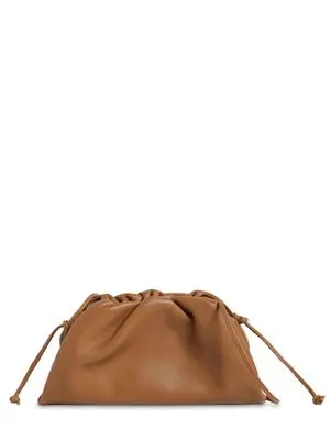 Bottega Veneta Mini Pouch Smooth Leather Clutch - Camel