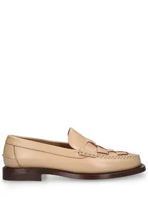 Hereu 20mm Nombela Leather Loafers - Sand