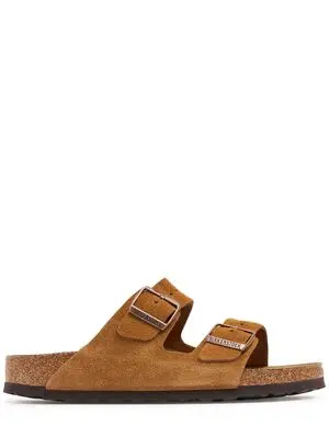 BIRKENSTOCK Arizona Soft Suede Sandals - Lightbrown