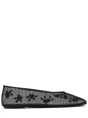 Magda Butrym MAGDA BUTRYM 10mm Embroidered Ballerina Flats - Black