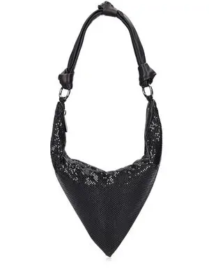 Amina Muaddi AMINA MUADDI Cameron Mesh Shoulder Bag - Black
