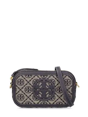 Tory Burch TORY BURCH Mini T Monogram Camera Bag - Navy