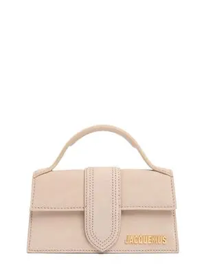Jacquemus JACQUEMUS Le Bambino Nubuk Top Handle Bag - Dark Beige