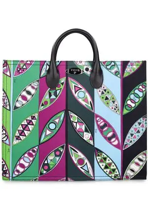 Emilio Pucci PUCCI Cotton Tote Bag - Fuchsia,green