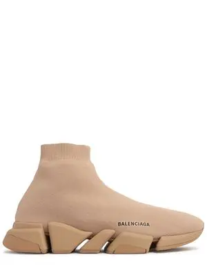 Balenciaga BALENCIAGA Speed 2.0 Knit Sneakers - Beige