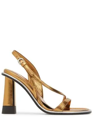 Etro 100mm Metallic Leather Sandals - Gold