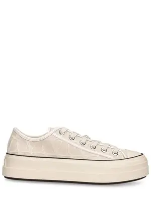 Valentino Garavani Iconographie Linen Sneakers - Off White