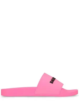 Balenciaga BALENCIAGA 10mm Rubber Slide Sandals - Hot Pink